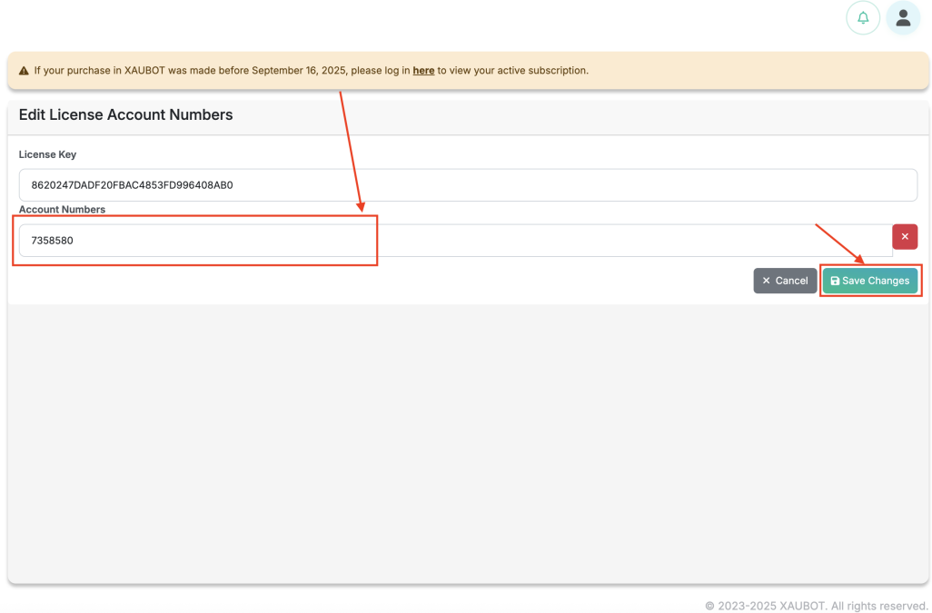 How to Connect the XAUBOT License to My Account Number? - XAUBOT | AI ...